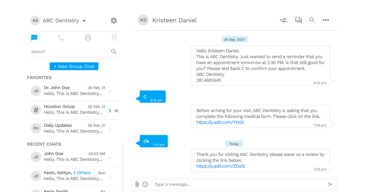 Instant Dental Office Messaging | Efficient Office Communication